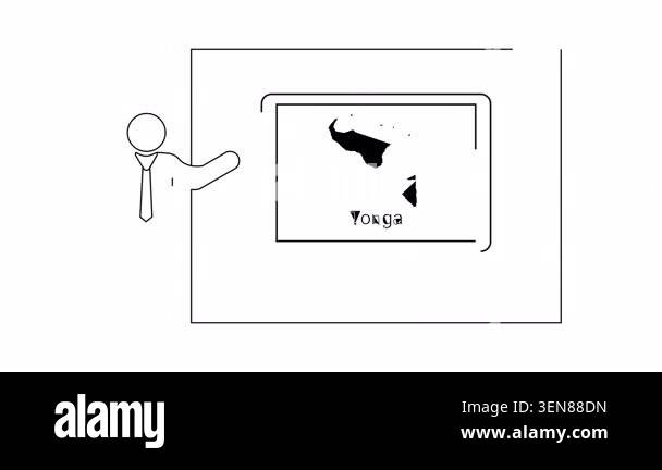 A simple line drawing shows a person standing next to a laptop ...