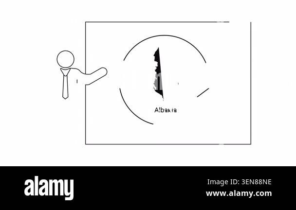 A simple line drawing shows a presenter pointing to a screen displaying ...