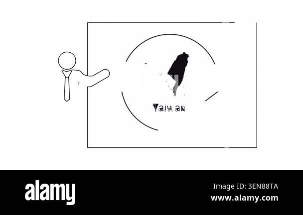 A simple line drawing shows a person pointing to a screen displaying ...