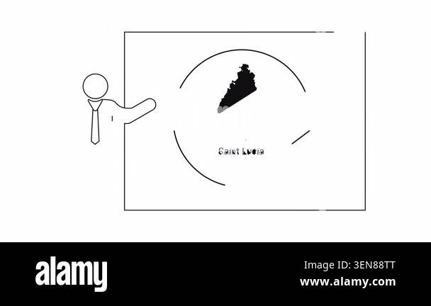 A simple line drawing shows a presenter icon pointing to a screen ...