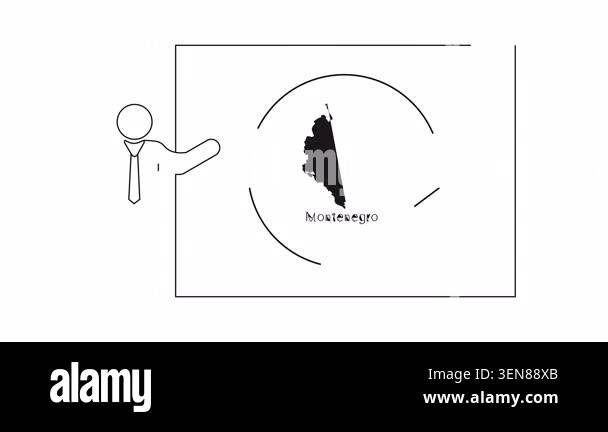 A simple line drawing shows a presenter pointing to a screen displaying ...