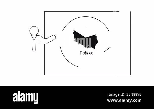 A simple line drawing shows a person pointing to a screen displaying ...