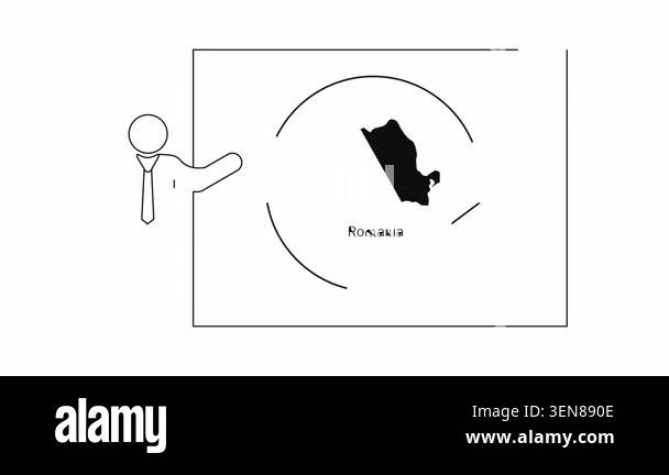 A simple line drawing shows a person pointing at a screen displaying ...