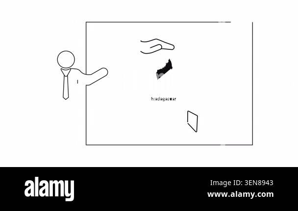 A simple line drawing shows a person icon presenting a map of ...