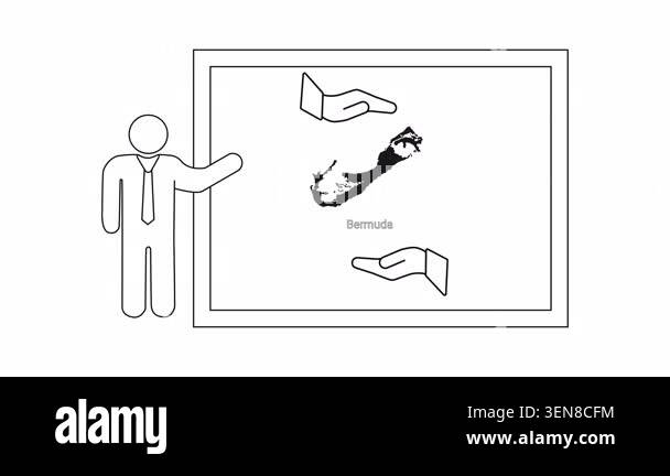 A simple line drawing shows a figure presenting abstract shapes and ...