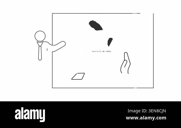 A simple line drawing shows a man in a suit pointing to a whiteboard ...