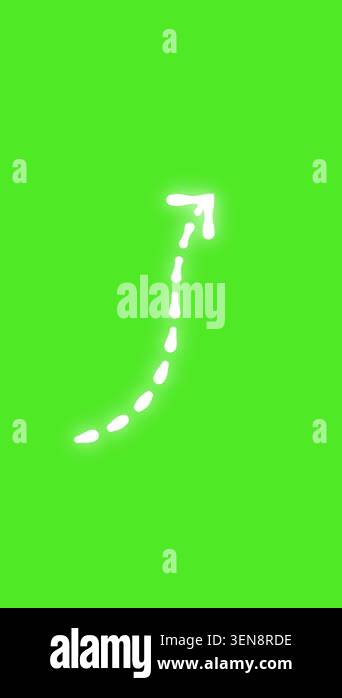 line animated white dotted arrow Stock Video Footage - Alamy