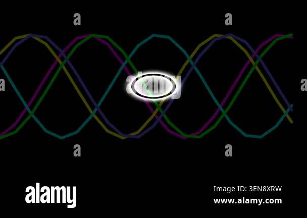 vector glowing circles in dark background Stock Video Footage - Alamy