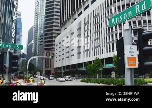 Singapore city, Singapore - march 15th, 2024: Urban development and ...