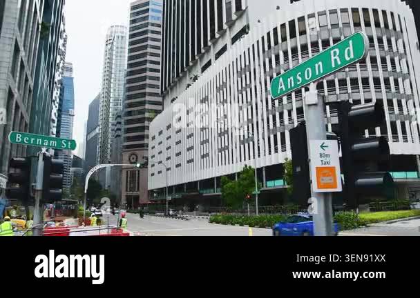 Singapore city, Singapore - march 15th, 2024: Urban development and ...