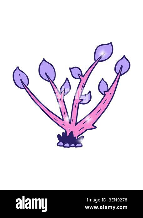 Colorful plant with glowing purple leaves Stock Video Footage - Alamy