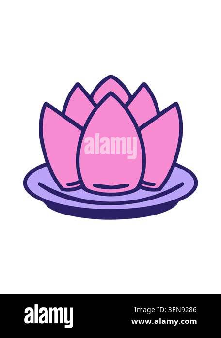 Pink lotus flower sitting on plate Stock Video Footage - Alamy