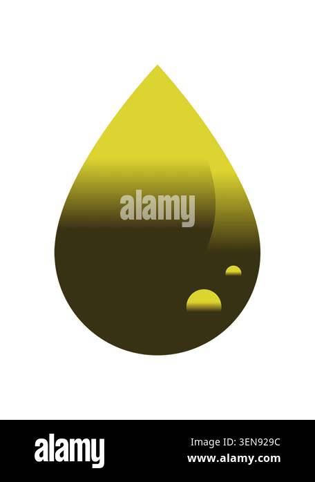 Yellow oil drop shape with small bubbles Stock Video Footage - Alamy