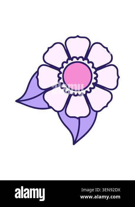 animated graphic of a stylized flower with changing colors, suitable ...