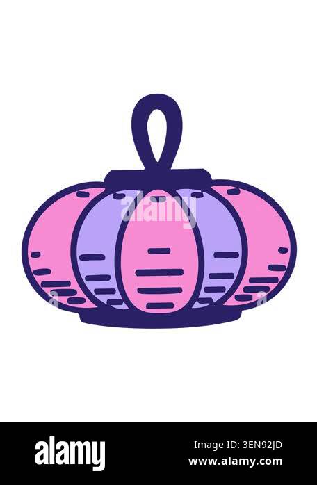 jiggle motion animation of a hanging lantern traditionally crafted in ...