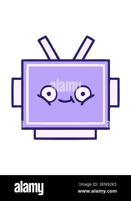 pixelize effect animation of cartoon of a robot head Stock Video ...