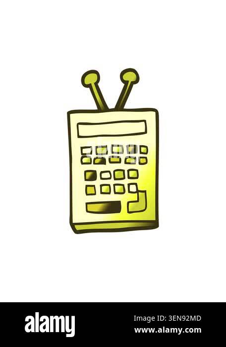 changing color animation of cartoon scientific instrument Stock Video ...