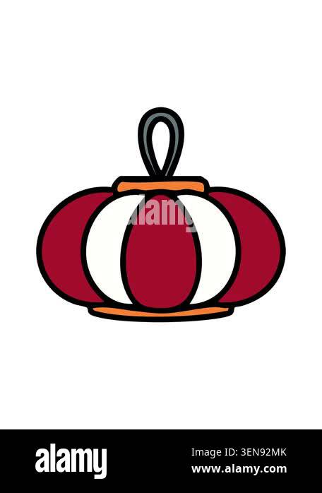 bob and pause animation of a hanging traditonal japanese lantern Stock ...