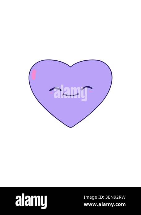 flashy sales animation of cartoon happy love heart Stock Video Footage ...
