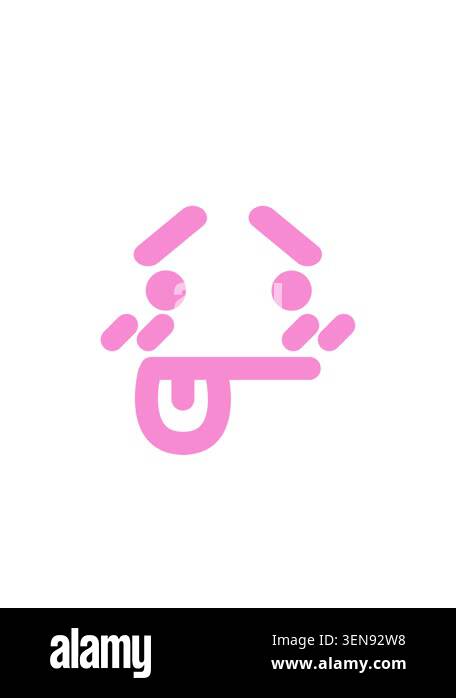 blinking radial lines animation of embarrassed face illustration Stock ...