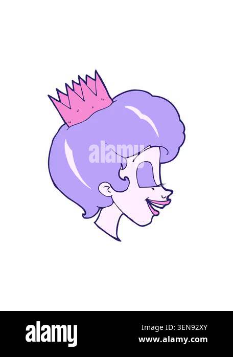 pixelize effect animation of cartoon princess Stock Video Footage - Alamy