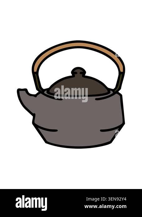 pressure popping animation of a teapot of japanese tea Stock Video ...