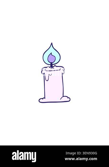 flashy sales animation of cartoon candle burning Stock Video Footage ...