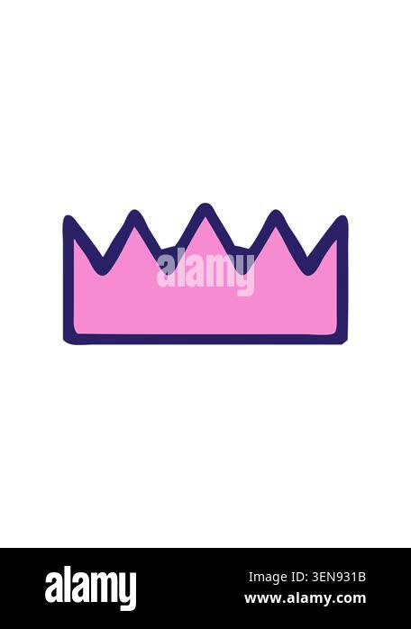 radioactive glowing animation of tattoo in traditional style of a crown ...