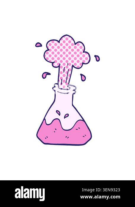 shaking motion animation of cartoon doodle science experiment Stock ...