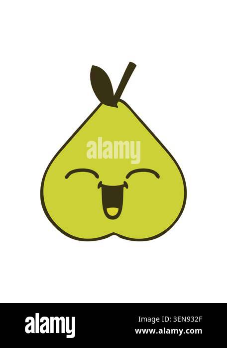 changing color animation of cartoon of a green pear design Stock Video ...