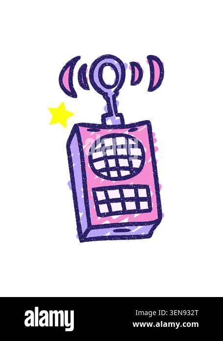 twinkling stars effect animation of Walkie Talkie Chalk Drawing Stock ...