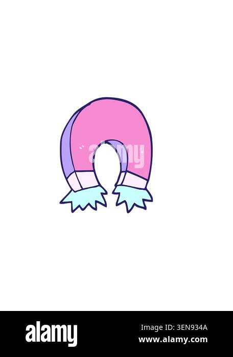 horizontally vibrating animation of cartoon doodle magnet Stock Video ...