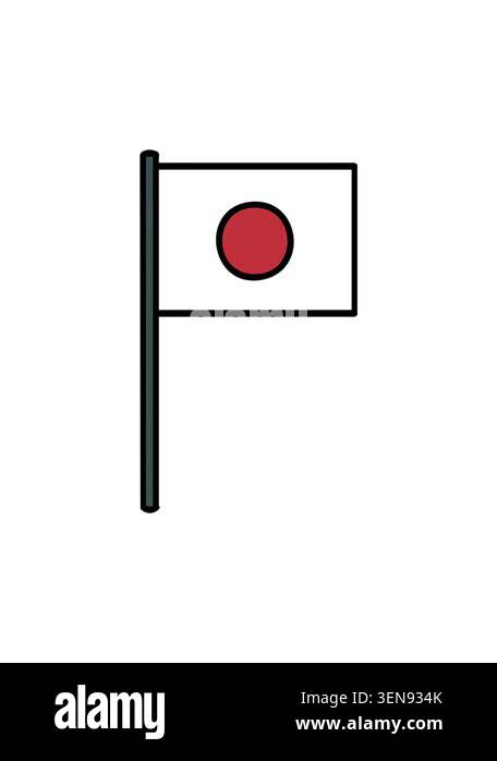 attention grabbing animation of the national flag of japan Stock Video ...