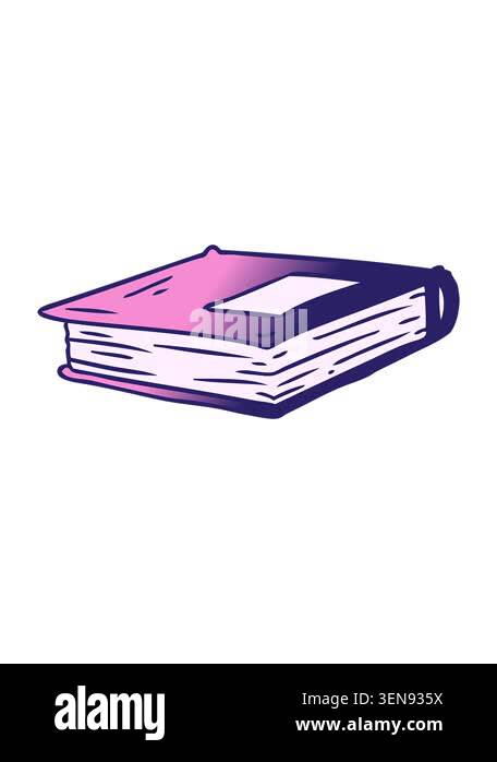 jiggle and pause animation of hand drawn gradient cartoon doodle of a ...
