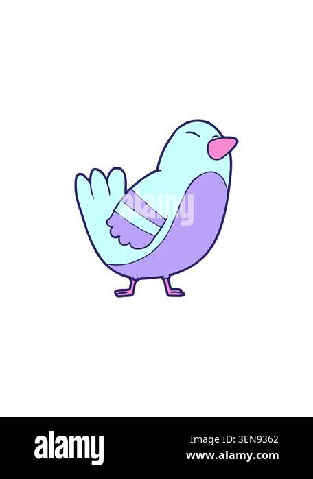 flashy sales animation of Cartoon neon color Bird Stock Video Footage ...