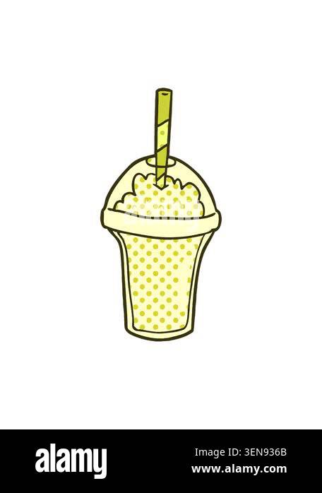 changing color animation of cartoon smoothie Stock Video Footage - Alamy