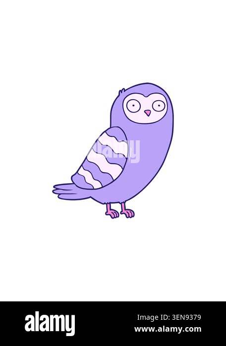 starburst effect animation of cartoon owl Stock Video Footage - Alamy