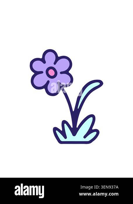 blinking radial lines animation of simple flower element Stock Video ...