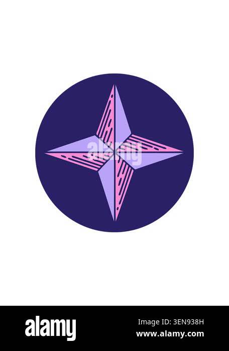 starburst effect animation of vintage tattoo style image of a star ...