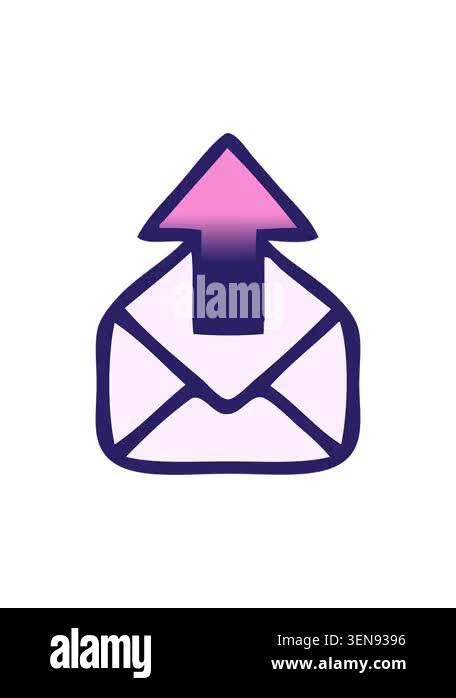 pixelize effect animation of gradient shaded cartoon of a email sign ...