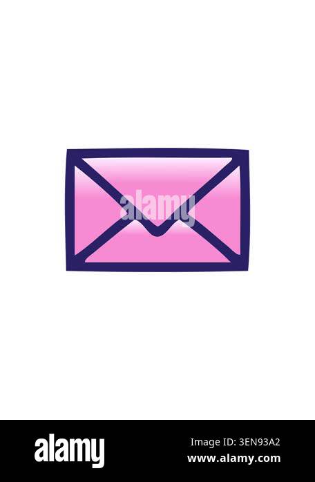 radioactive glowing animation of cartoon of a paper envelope Stock ...