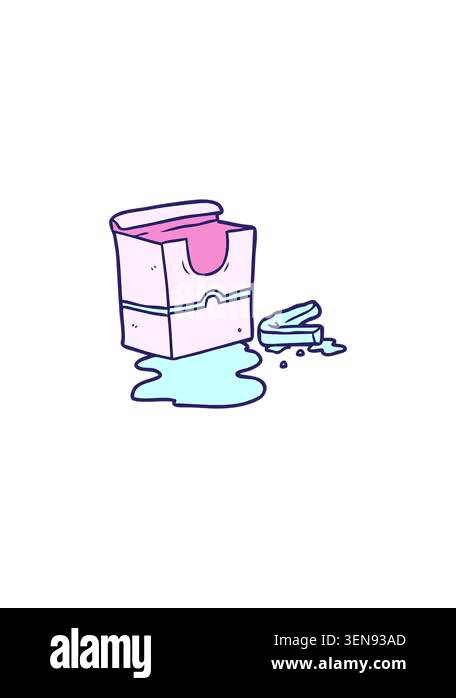 flashy sales animation of cartoon empty box of fries Stock Video ...