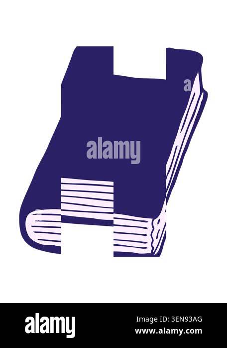 splitting motion animation of cartoon book Stock Video Footage - Alamy