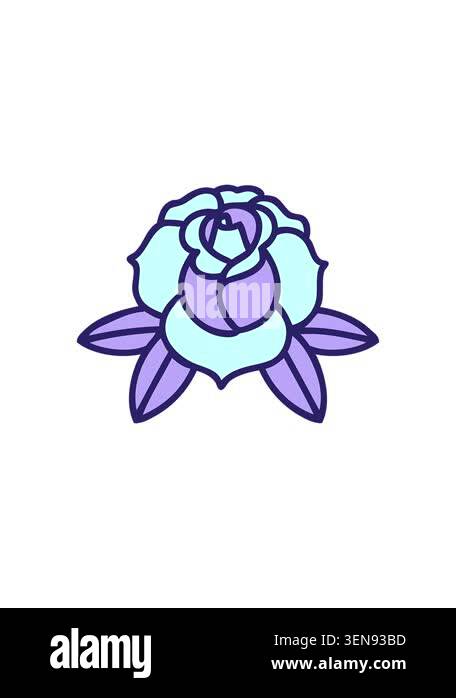 splitting effect animation of drawing of a tattoo style decorative ...
