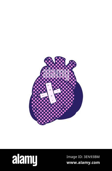 rise and float animation of a cartoon heart Stock Video Footage - Alamy