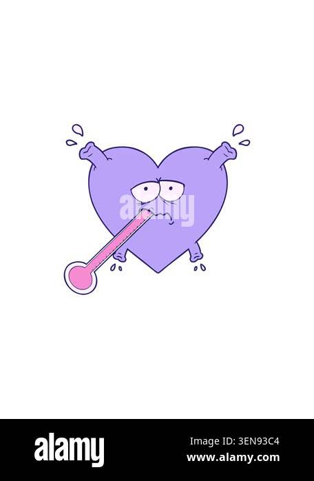 sales flash animation of cartoon unhealthy heart Stock Video Footage ...