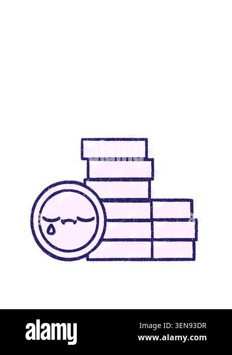 stretching up animation of Money Stack Chalk Drawing Stock Video ...