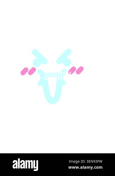 horizontally vibrating animation of mean laughing face Stock Video ...