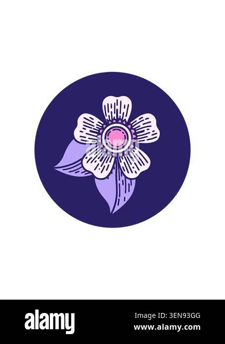 radioactive glowing animation of drawing of flower Stock Video Footage ...