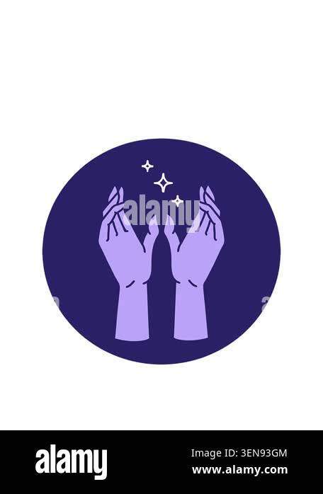 stretching up animation of iconic tattoo style image of reaching hands ...